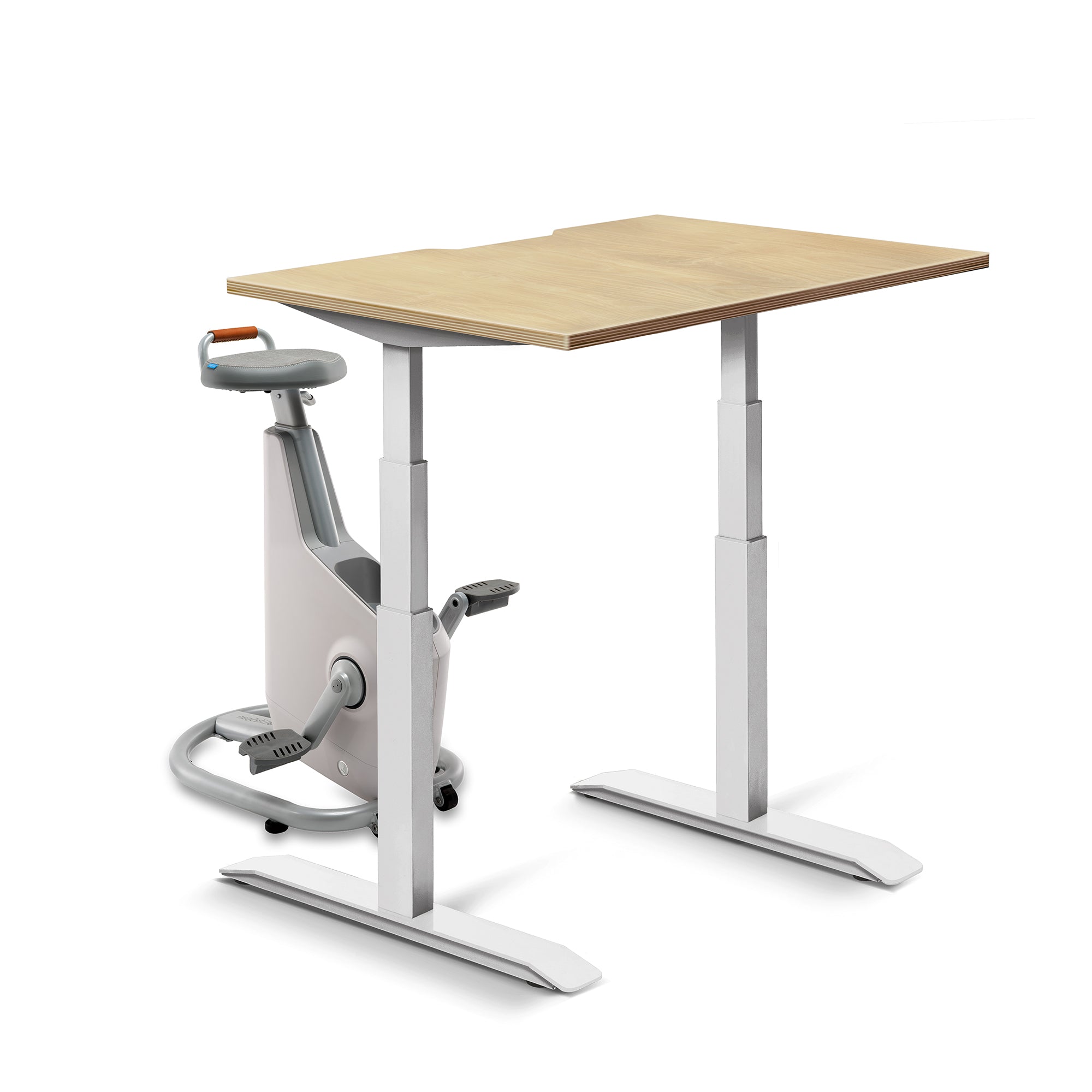 Ampera Power Bike Desk - Glacier White – LifeSpanFitness